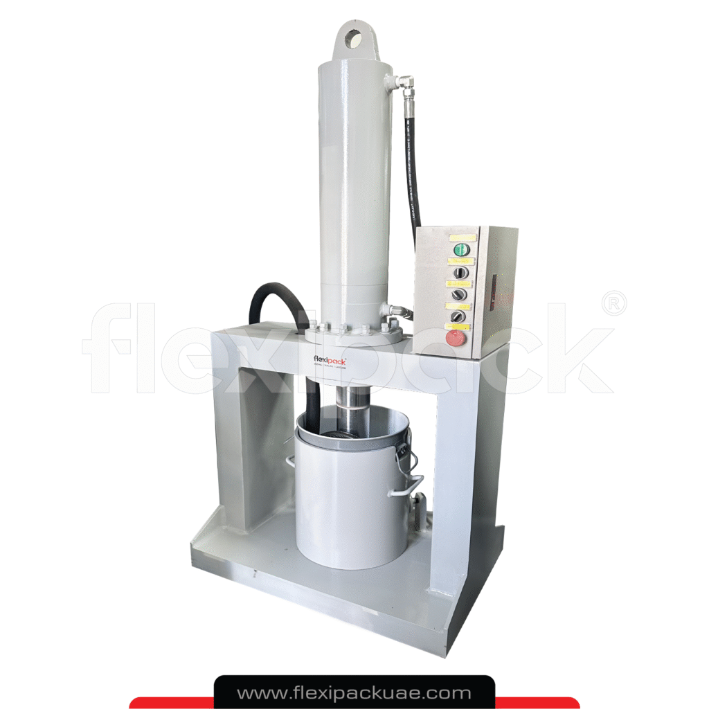 HYDRAULIC SMALL DRUM PRESS MACHINE (DRUM EXTRUDER) – FLEXI PACK MACHINERY