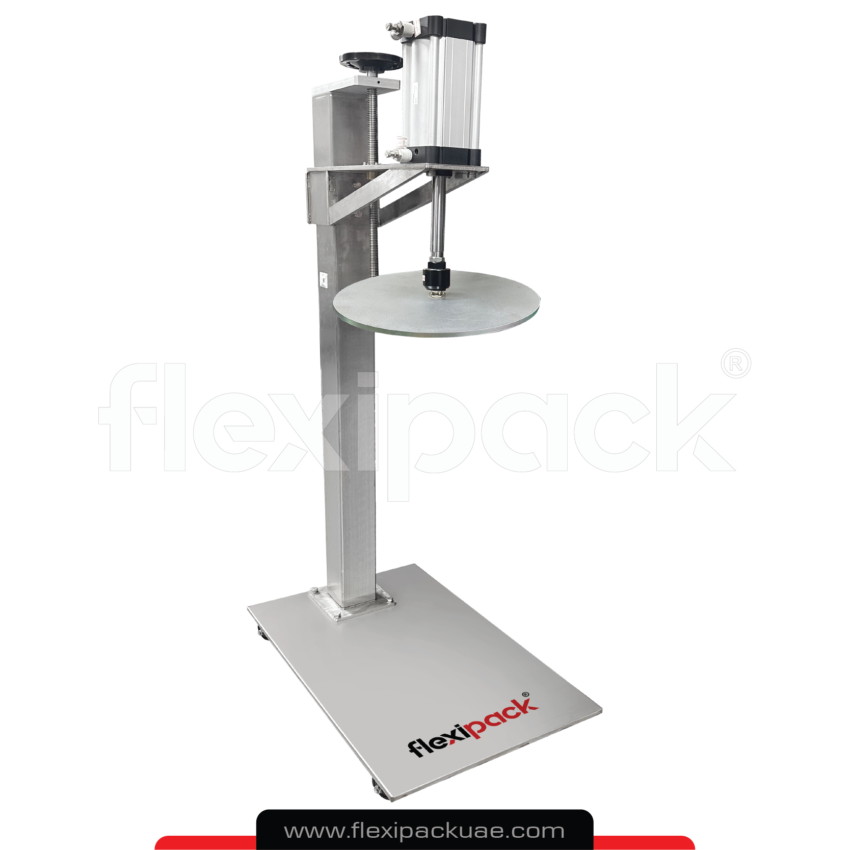 SEMI AUTOMATIC BUCKET CAP PRESSING MACHINE – FLEXI PACK MACHINERY