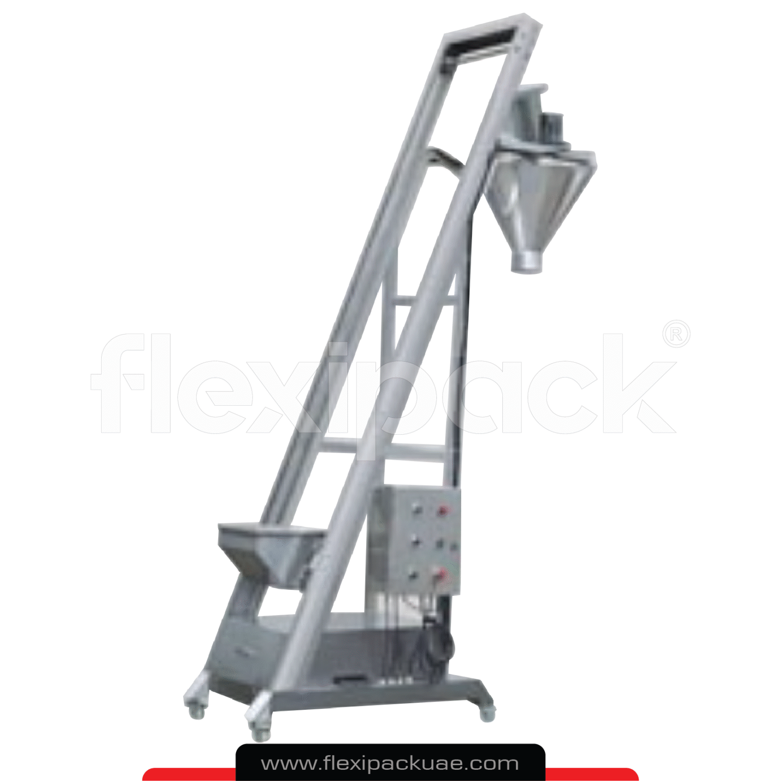 SINGLE BUCKET ELEVATOR WITH AUGER DISCHARGE – FLEXI PACK MACHINERY