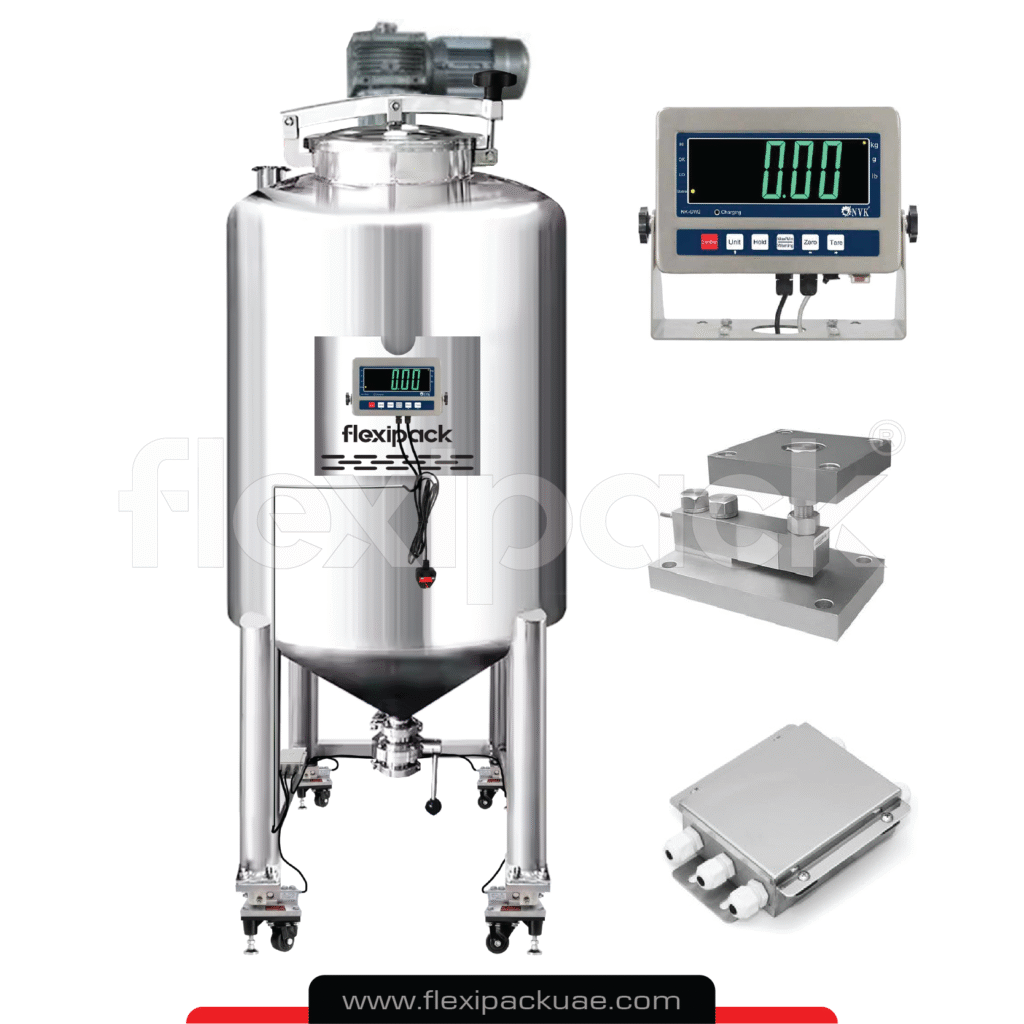 BATCH MIXING TANK WITH WEIGHING SYSTEM – FLEXI PACK MACHINERY