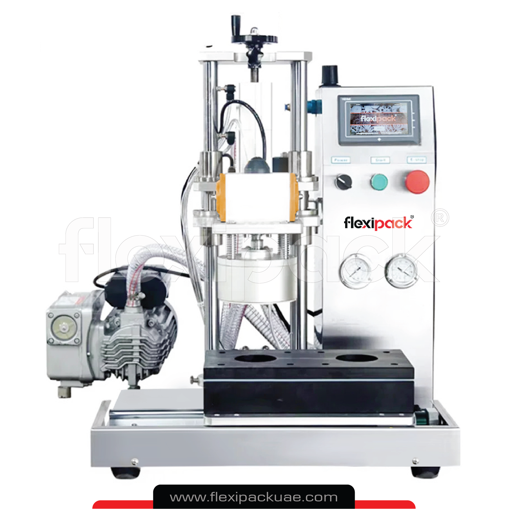 SEMI AUTOMATIC VACUUM LUG CAPPING MACHINE – FLEXI PACK MACHINERY